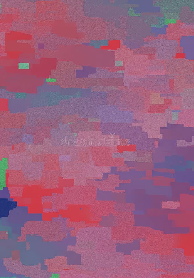 Abstract Pixelated Art with Red Pink and Purple Hues Stock Illustration ...