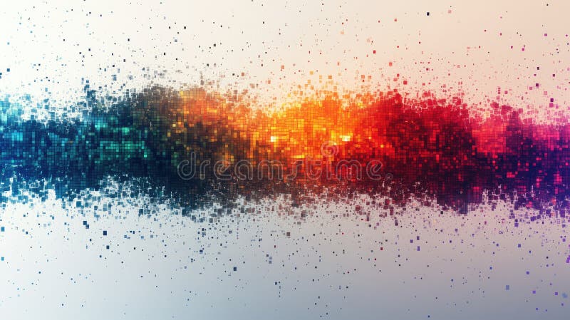 Abstract Pixelated Background - Colorful Gradient with Tiny Squares ...