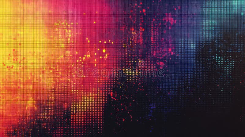 Abstract Pixelated Background - Colorful Gradient with Tiny Squares ...