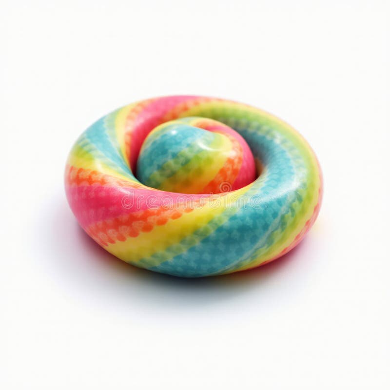 Abstract Pixelated Candy with Rainbow Hues Isolated on a White ...