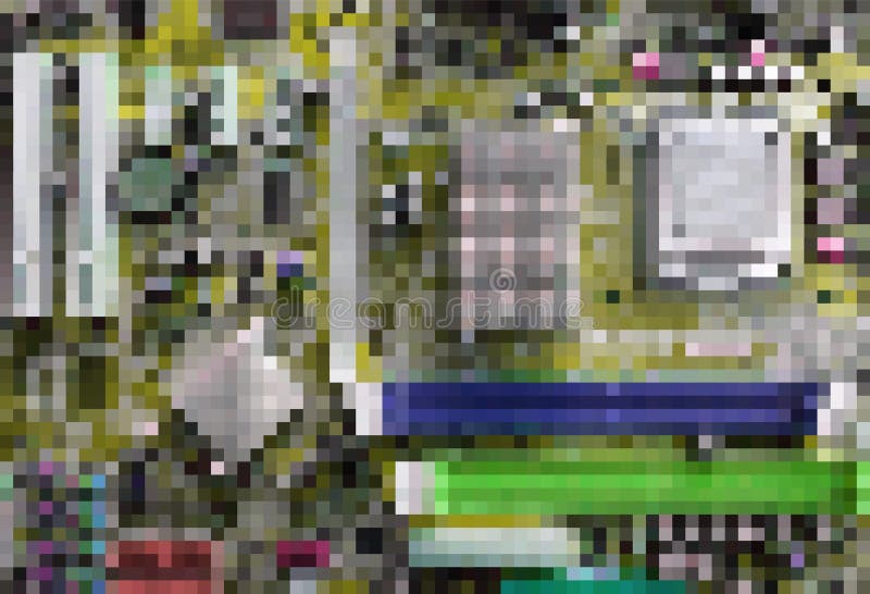 Abstract Pixelated Computer Motherboard. Vector Colorful Illustration ...