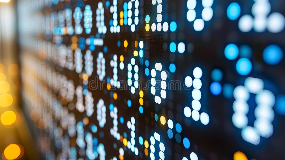 Abstract Pixelated Data Stream with Binary Code and Encryption Concept ...