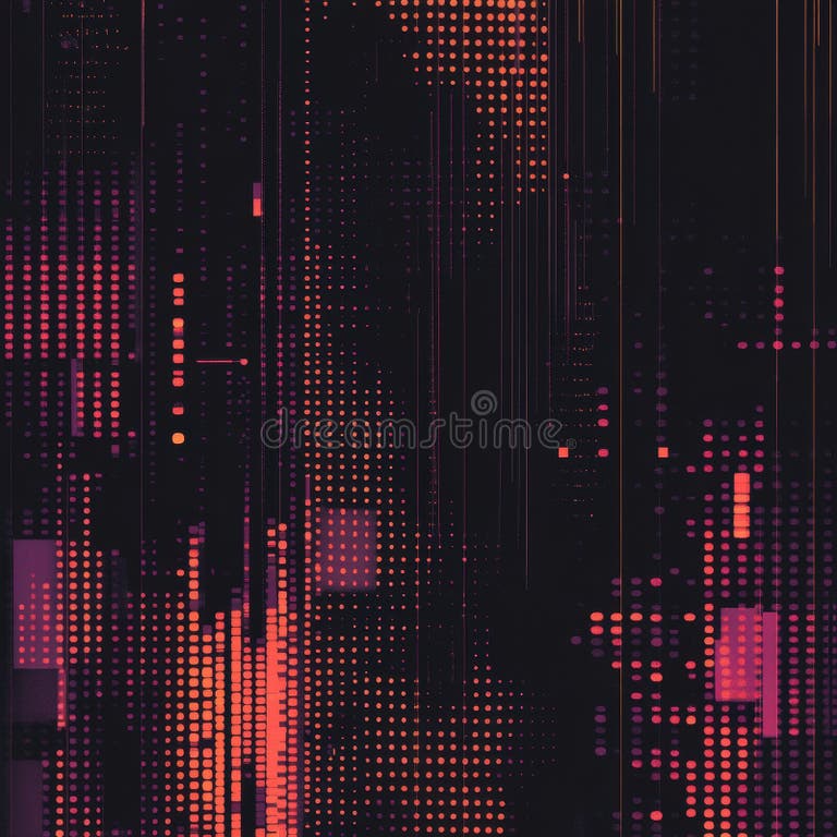 Abstract Pixelated Digital Pattern with Structured Gaps in a Modern ...