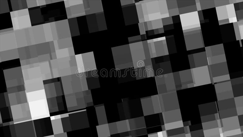 Abstract Pixelated Digital Stylish Rotating Animated Black and White ...