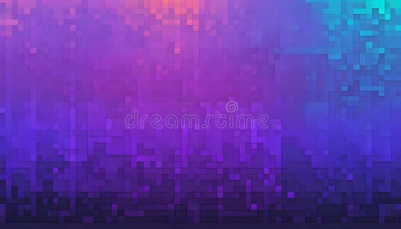A Pixelated Abstract Gradient with Vibrant Pink, Purple, and Blue Tones ...