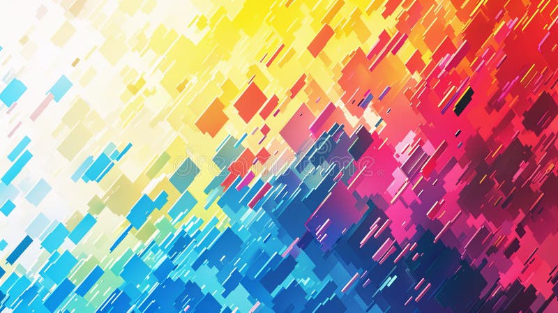 Abstract Pixelated Gradient Squares in Diagonal Pattern Stock ...