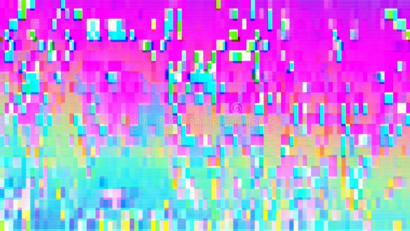 Abstract Pixelated Flowing Rainbow 8 Bit Gradient Retro Game Glitch ...