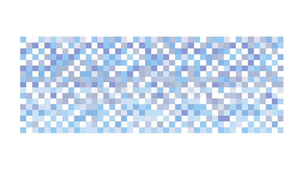 Abstract Pixelated Mosaic Pattern in Cool Blue Tones, Vector Design ...