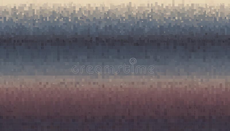 Abstract, Pixelated Pattern of Squares in Shades of Blue, Gray, and ...