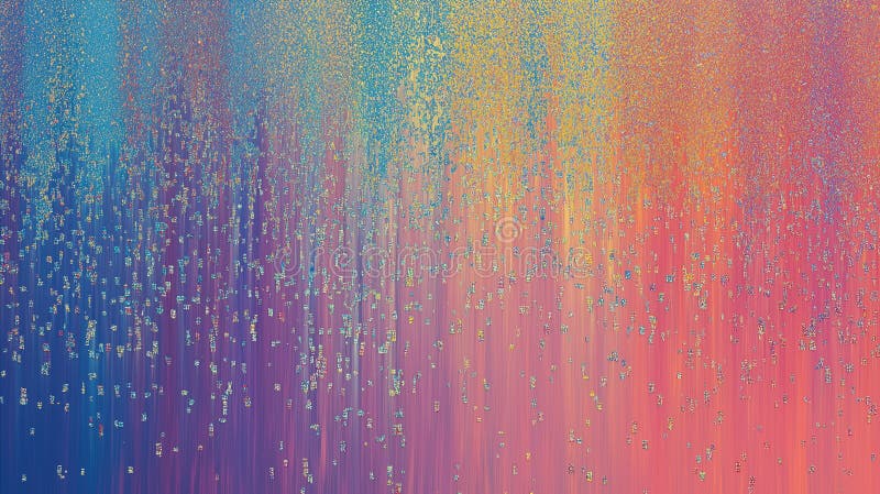 Abstract Pixelated Rainfall Gradient with Vivid Colors Stock ...