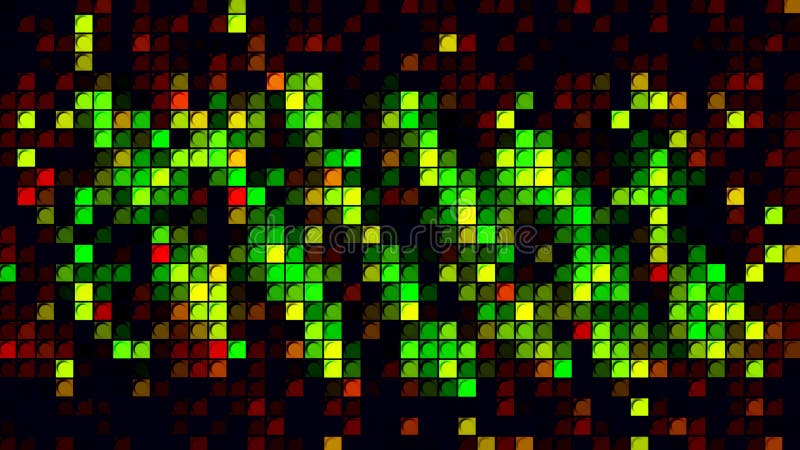 Abstract Pixelated Visualization of the World Map. Motion Stock ...