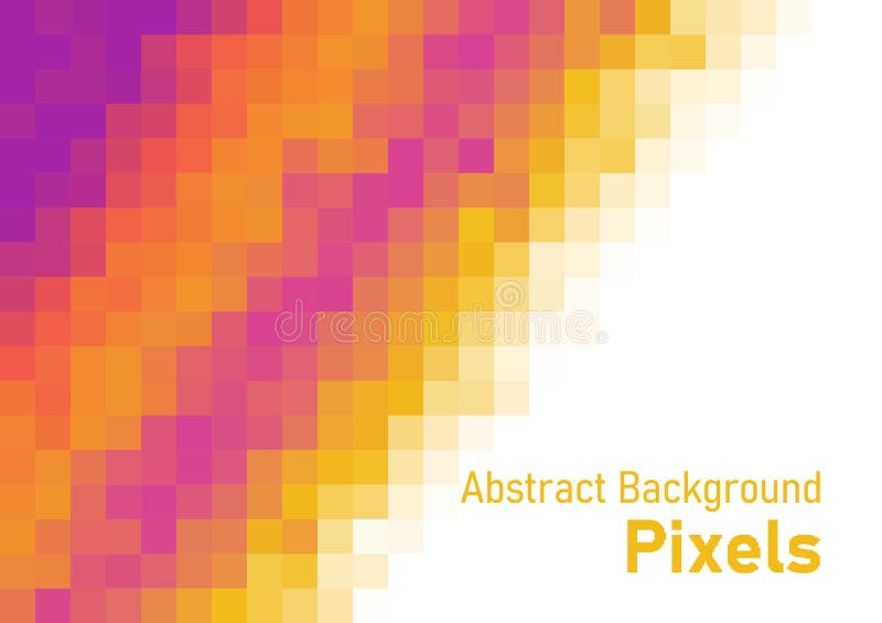 Abstract Pixels Background Orange and Yellow Gradient Colors Geometric ...