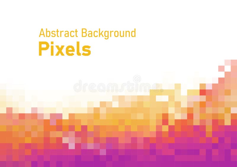 Abstract Pixels Background Yellow and Orange Gradient Colors Geometric ...