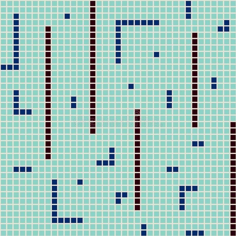 Abstract Pixels Mosaic Square Vector Seamless Pattern Stock Vector ...