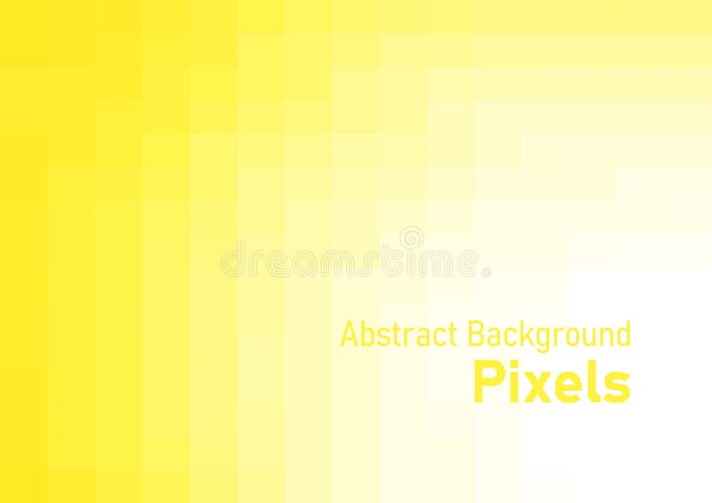 Abstract Pixels Pattern, Geometric Mosaic Background, Yellow Color ...