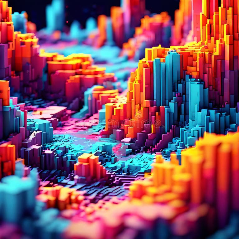 Pixelscape Style Stock Illustrations – 21 Pixelscape Style Stock ...