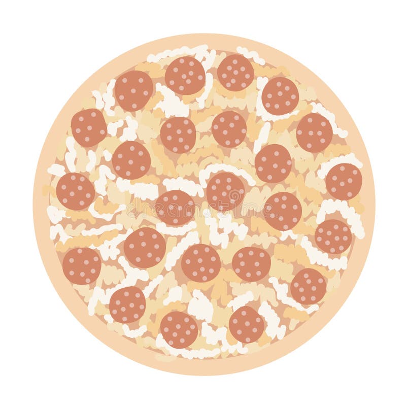 Abstract Pizza with Pepperoni and Different Types of Sauces and Cheese ...