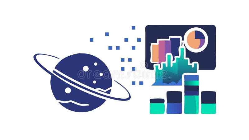 Abstract Planet with Elements, Cosmic Connection, Vector Design ...