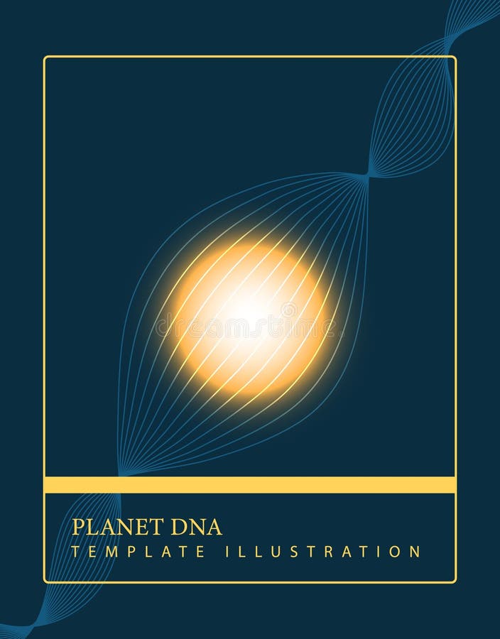 Abstract Planet Inside a DNA Molecule. Modern Template Design with Text ...