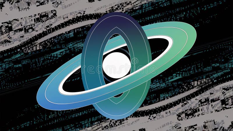 Abstract Planet Rings Digital Art, Futuristic High Quality Image Stock ...