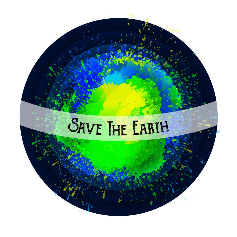 Abstract Planet. Save the Earth. Bright Spots Stock Vector ...