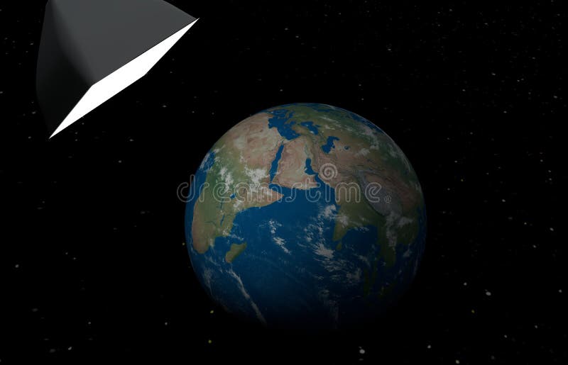 Abstract planet in space stock illustration. Illustration of global ...