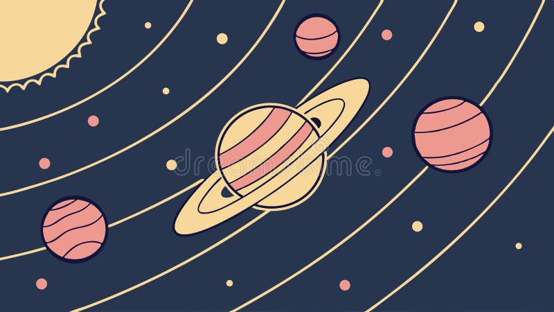 Abstract Planet System Space Cosmic Design, Vector Design Generative AI ...