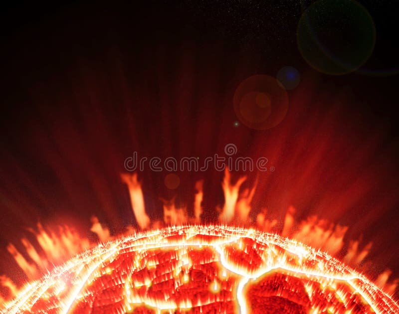 Abstract Planetary. Luminous Light Spots in Space. Stock Illustration ...