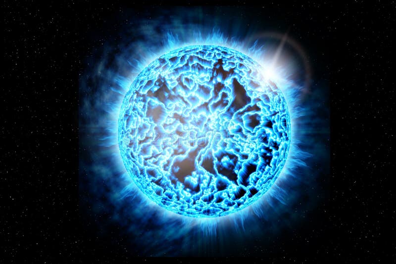 Abstract Planetary. Luminous Light Spots in Space. Stock Illustration ...