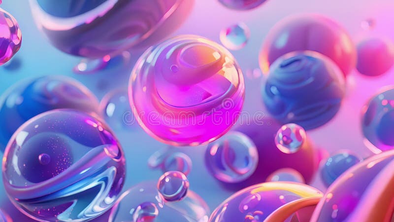 A of Abstract Planets Each One a Unique Geometric Shape and Color Stock ...