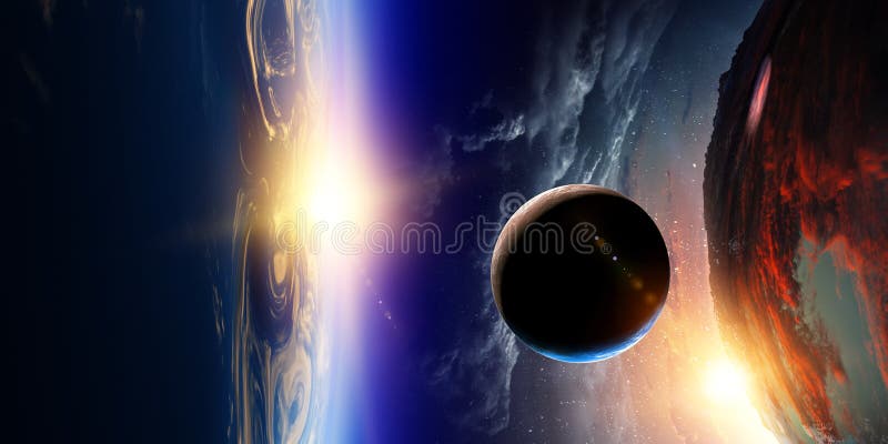 Abstract Planets on Space Texture Stock Illustration - Illustration of ...