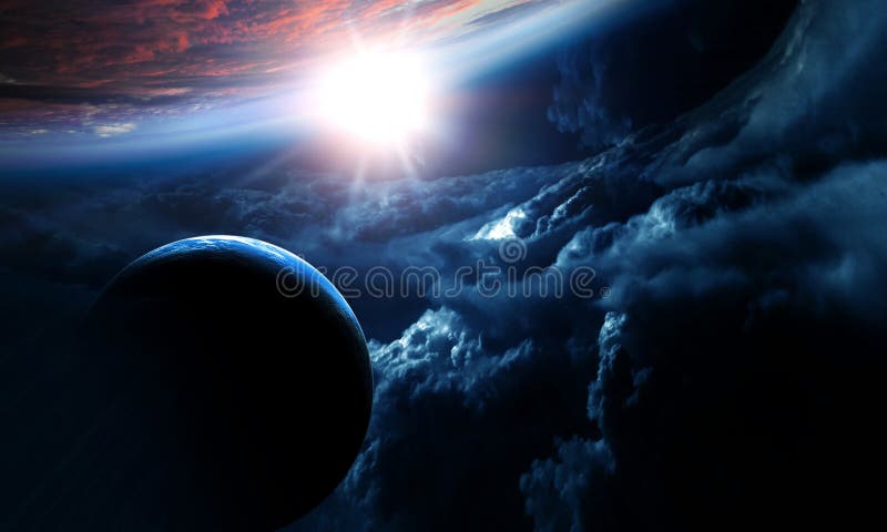 Abstract Planets on Space Texture Stock Photo - Image of night ...