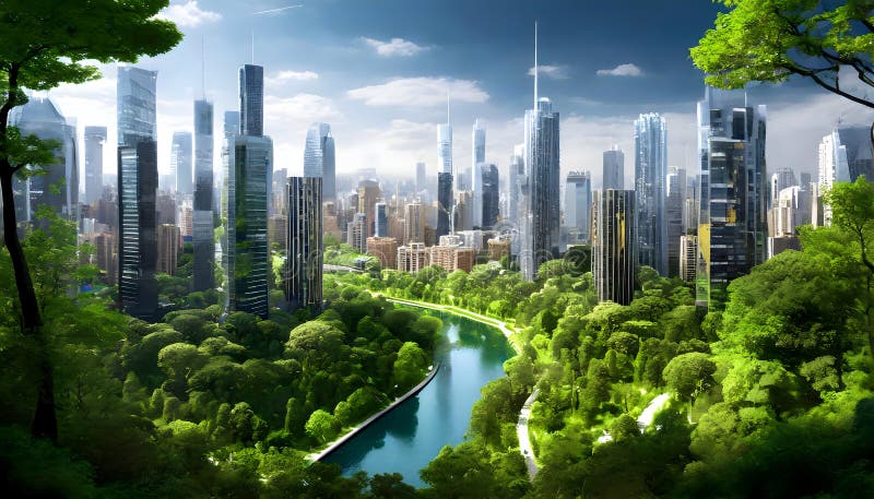 Plant Based Sentient Cityscape Artificial Intelligence on Digital Art ...