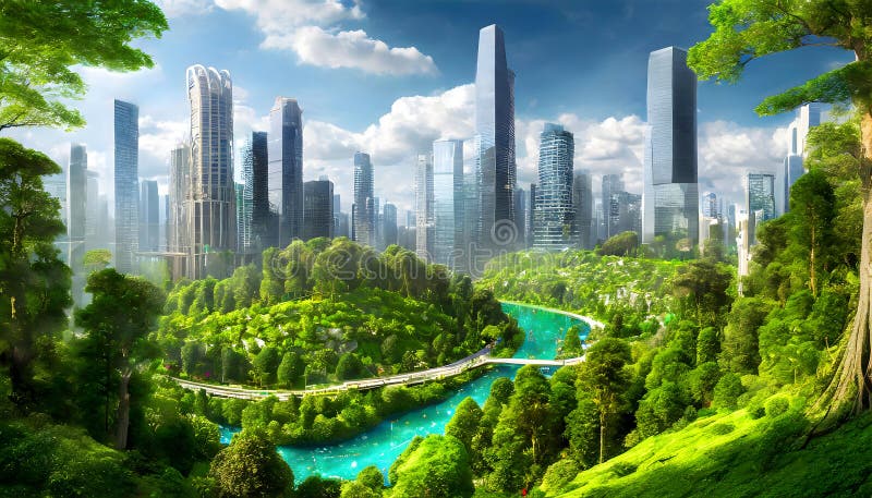 Plant Based Sentient Cityscape Artificial Intelligence on Digital Art ...