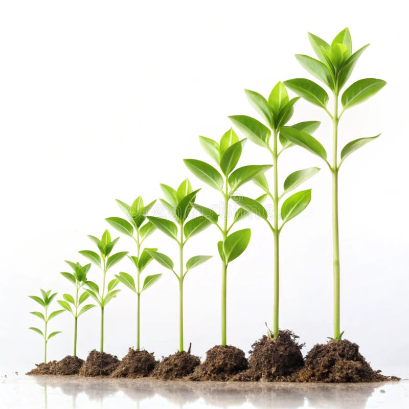 Abstract Plant Growth stock illustration. Illustration of modern ...