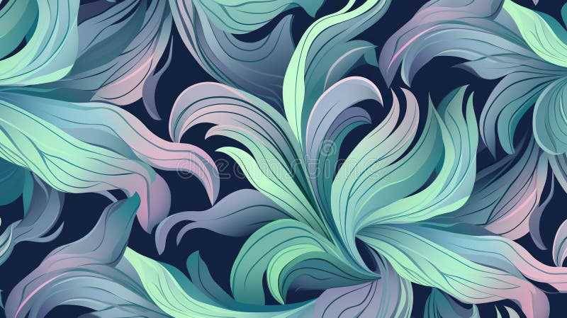 Abstract Plant Wallpaper Pattern Stock Illustration - Illustration of ...