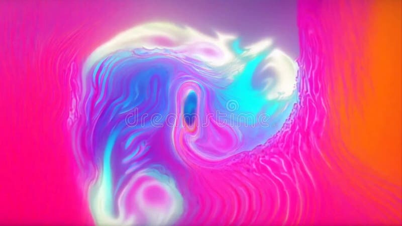 Abstract Plasma Animation with a Central Shape on a Colorful Background ...