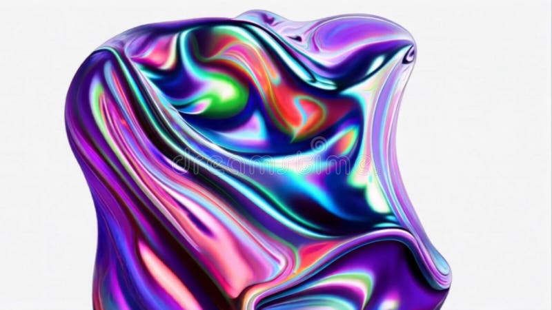 Abstract Plasma Animation Featuring a Central Shape with Vibrant Colors ...