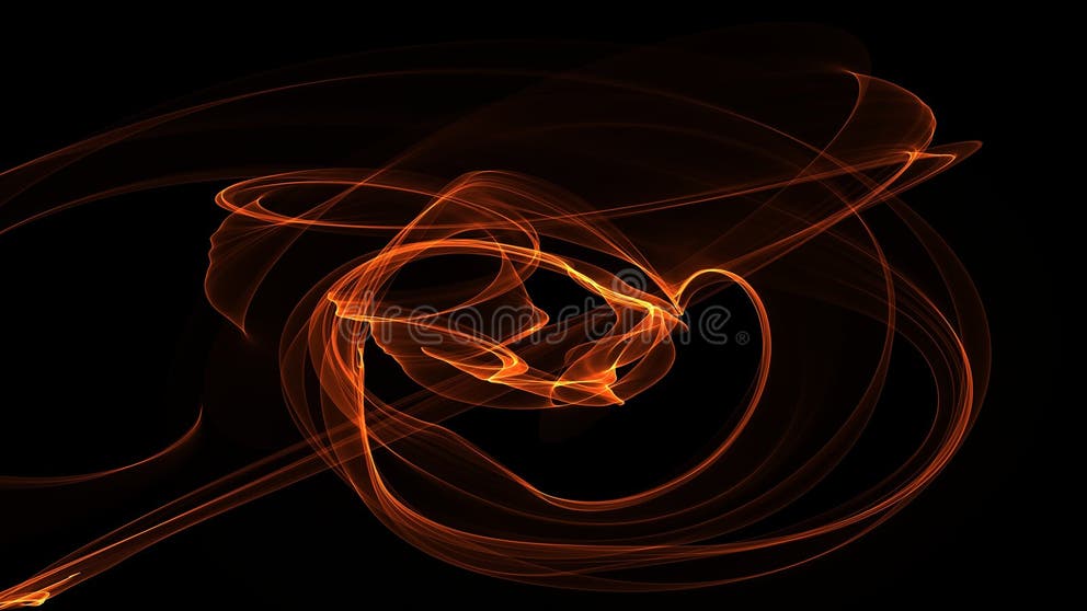 Abstract Plasma Pattern in the Form of a Circle on a Black Background ...