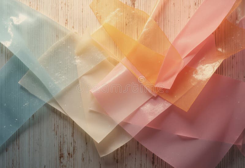 Abstract Plastic Background with Translucent Layers in Modern Aesthetic ...