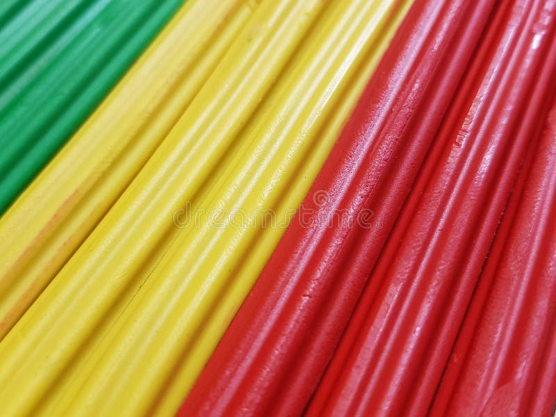 Abstract with Plasticine Bars in Green, Yellow and Red Color ...