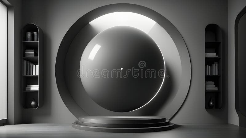 Abstract Platform Podium Product Presentation Backdrop 3D Rendering ...