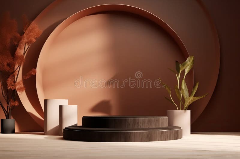 Abstract Platform Podium Product Presentation Backdrop, Generative AI ...