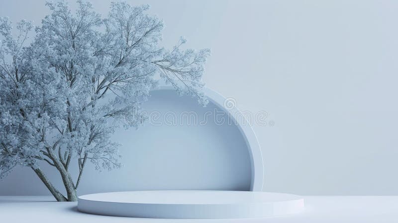 Abstract Platform Podium for Product Presentation Stock Illustration ...