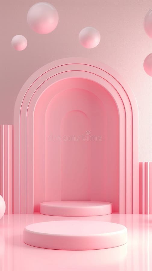 Abstract Platform Podium for Product Presentation Stock Illustration ...