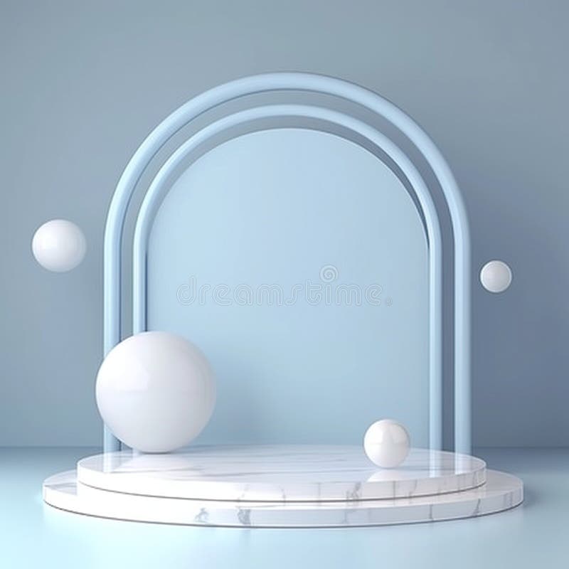 Abstract Platform Podium for Product Presentation Stock Illustration ...