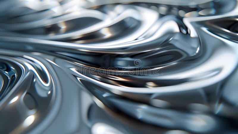 Abstract Platinum Background Featuring Fluid Metallic Waves and Smooth ...