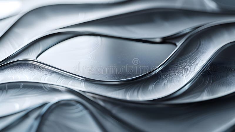 Abstract Platinum Background with Flowing, Textured Waves in Soft Light ...