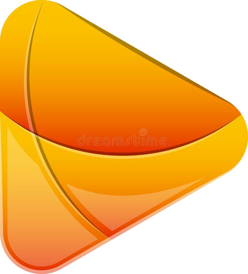 Abstract Play Button Logo Illustration in Trendy and Minimal Style ...