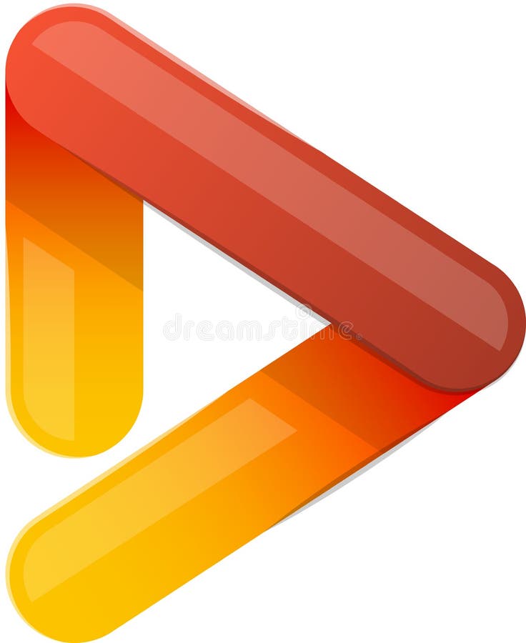 Abstract Play Button Logo Illustration in Trendy and Minimal Style ...